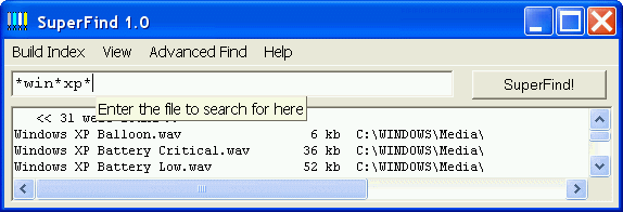 Super-Find SuperFind freeware